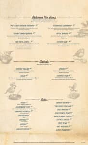Menu – Early Birds